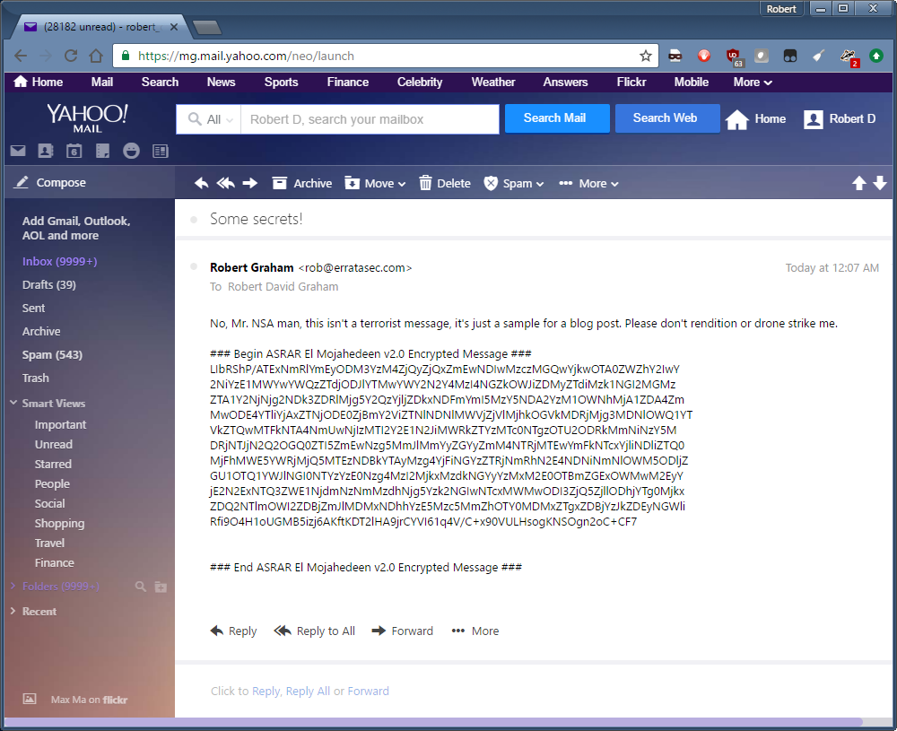 Errata Security: What the Yahoo NSA might've looked for