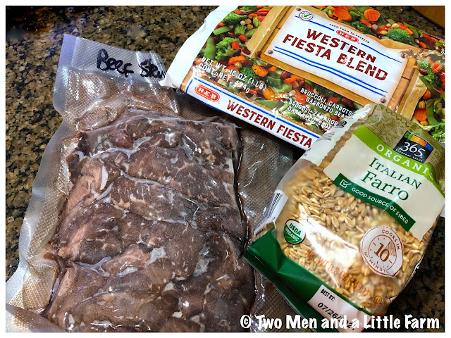 Two Men and a Little Farm: FARRO STEW AND VEGETABLES