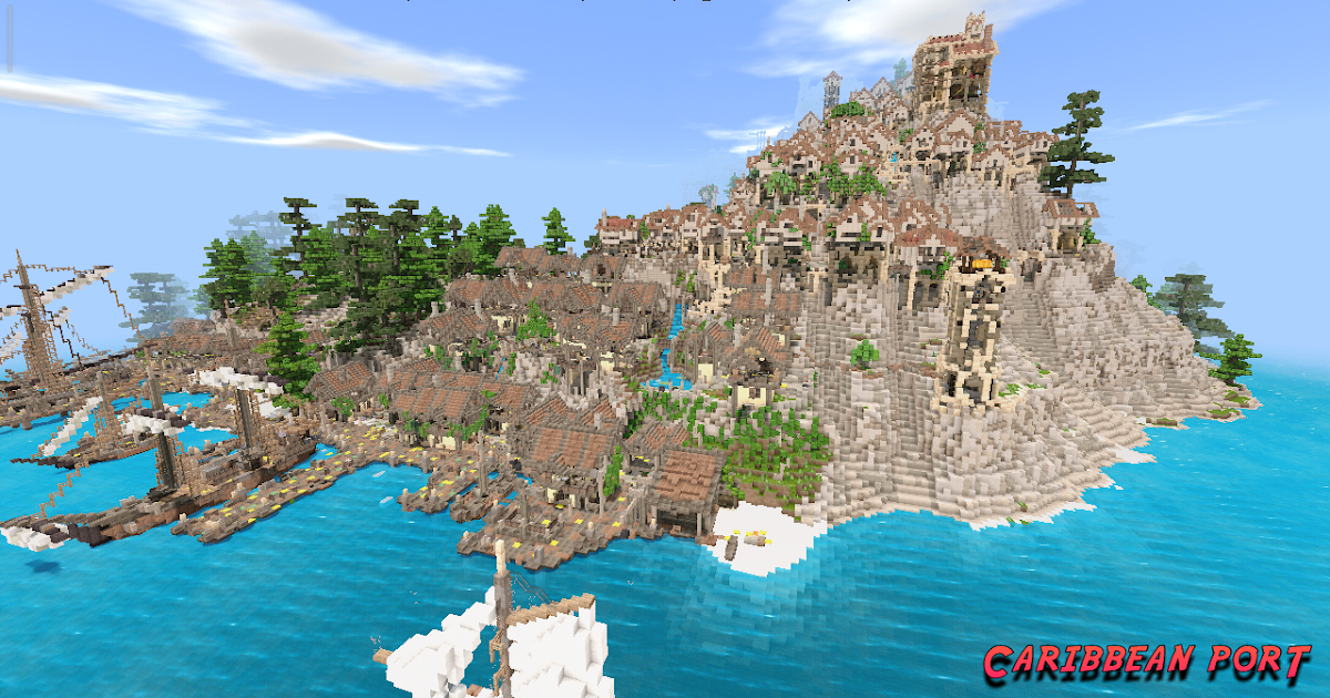 Caribbean Port - Minecraft BE Map - GAMING BLOG