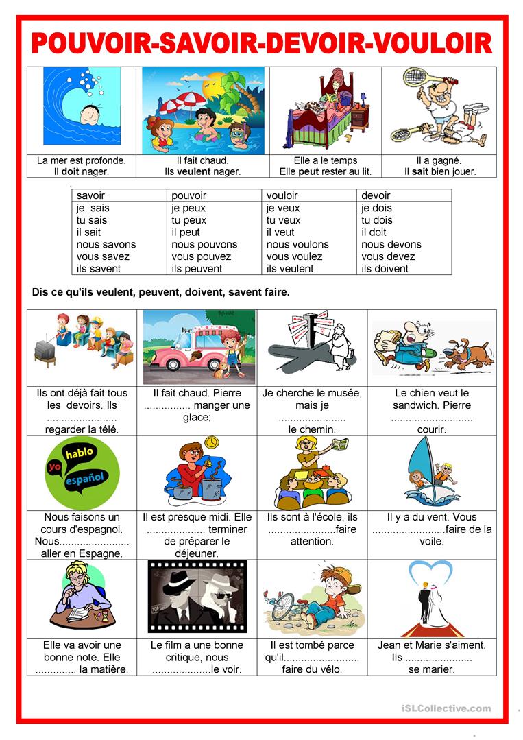 EIRENE arte: les verbes pouvoir, savoir, devoir, vouloir