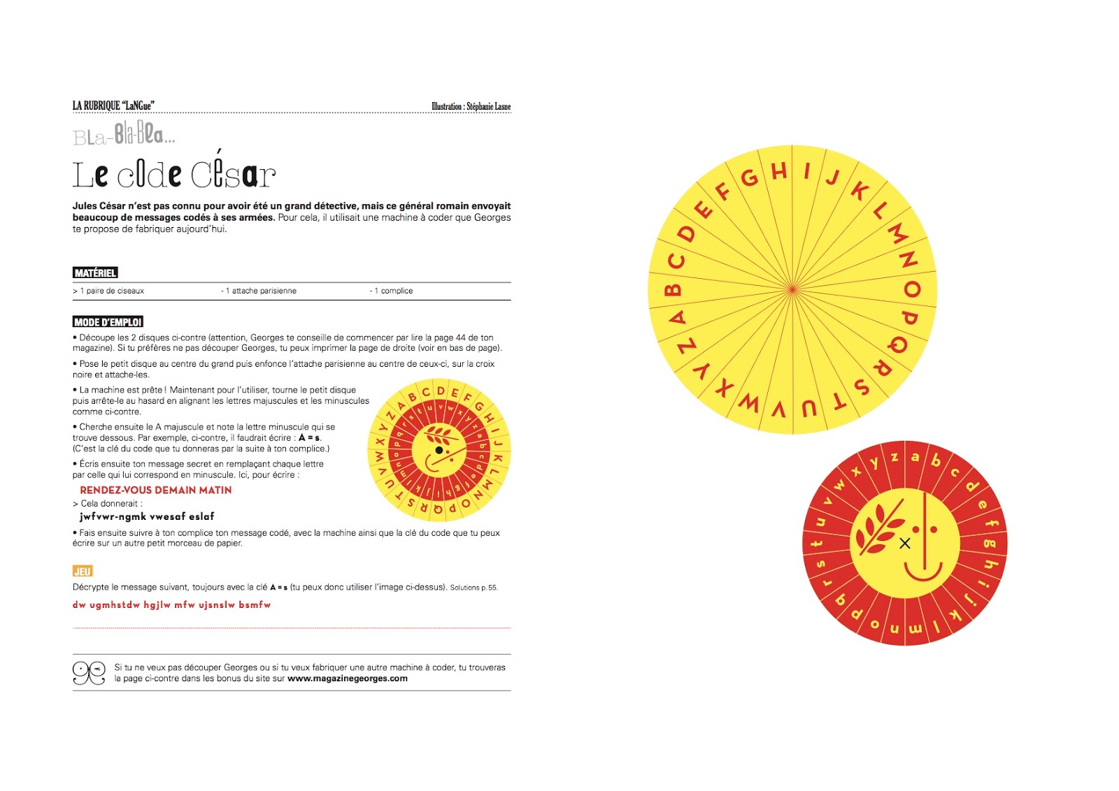 Ribambelles et Ribambins: Le code César.