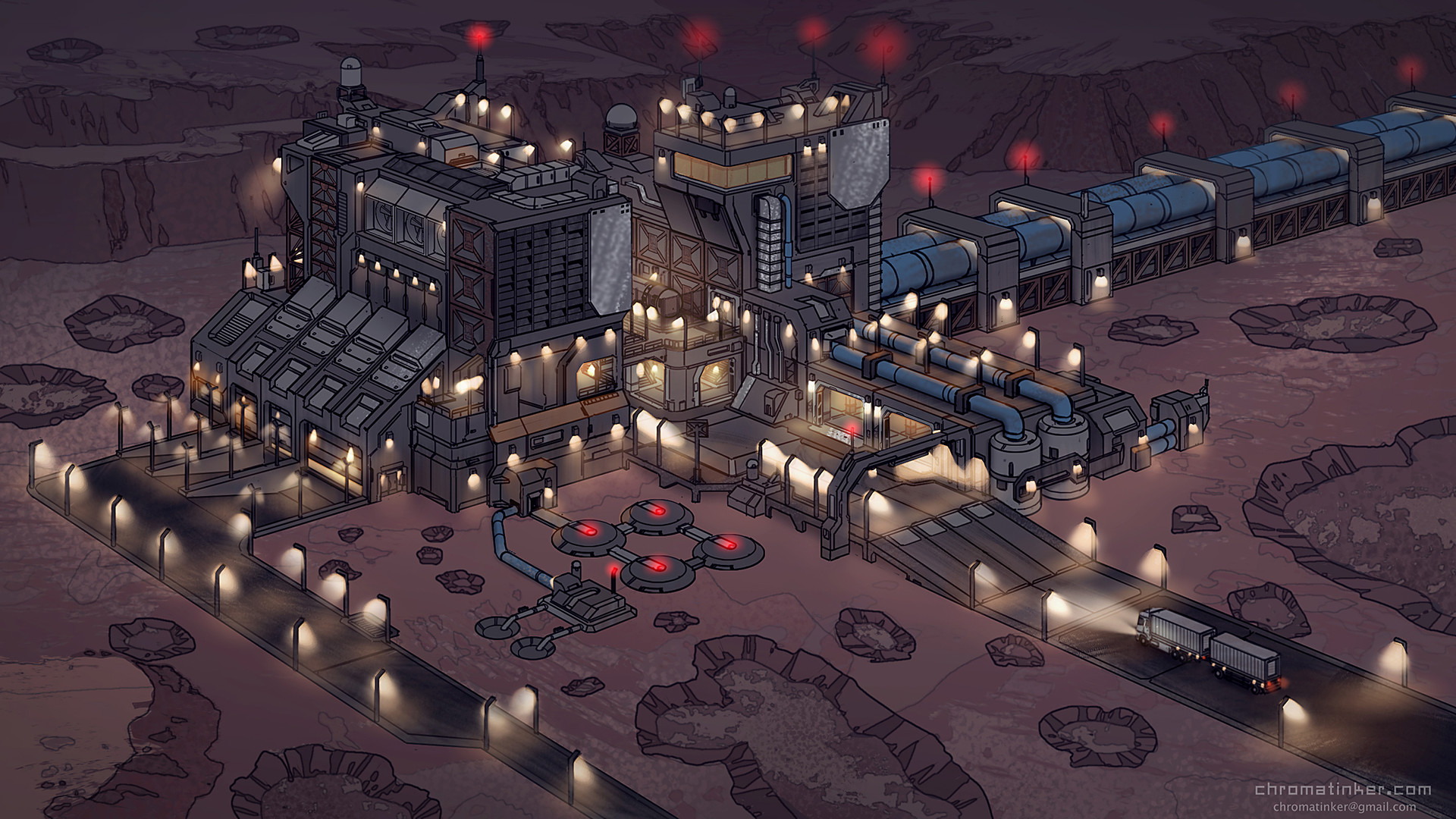 Factory on Mars by Adam Taylor | human Mars