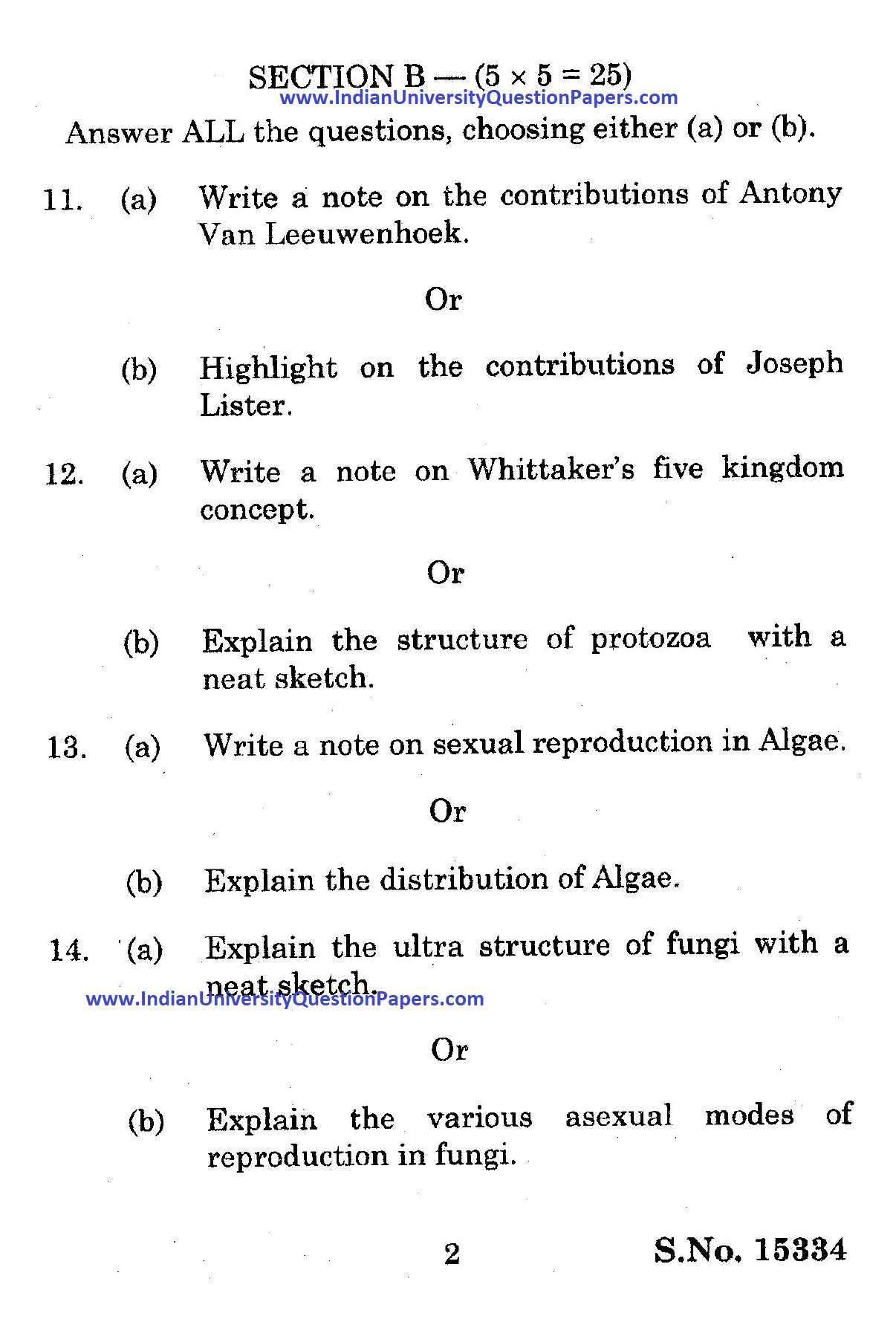 Bharathidasan University B.Sc BASIC MICROBIOLOGY April 2021 Question ...