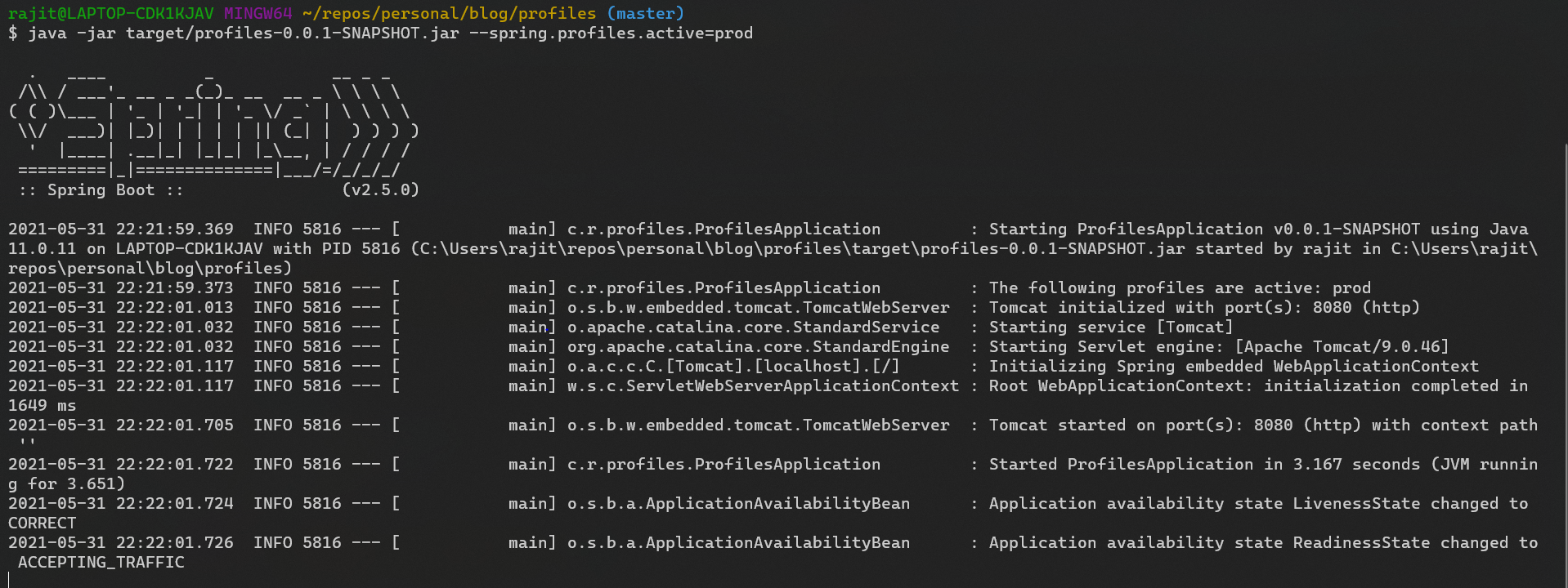 Spring boot profiles - Separate your prod and dev configurations
