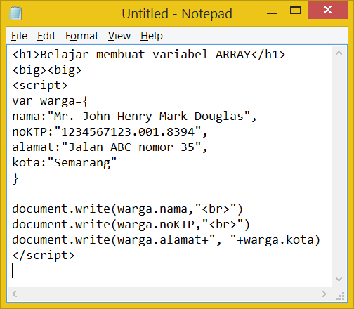 Cara Untuk Membuat Variabel Array Pada Javascript - Part 3 - Niguru ... Cara Untuk Membuat Variabel Array Pada Javascript - Part 3 - Niguru ...