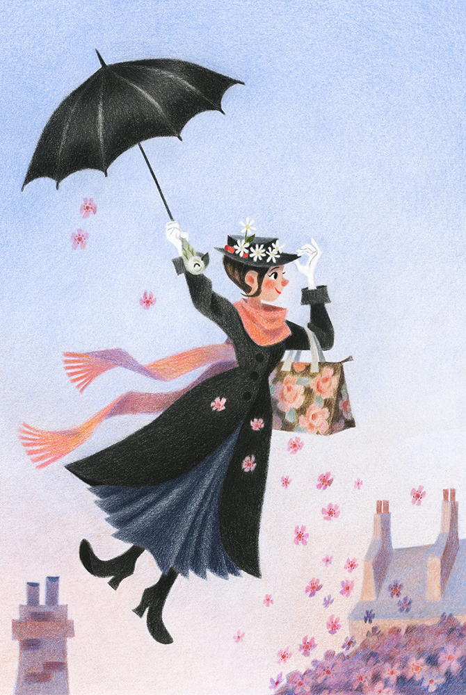 O Tapete Vermelho da Imagem: Images' Red Carpet: Mary Poppins ilustrada ...