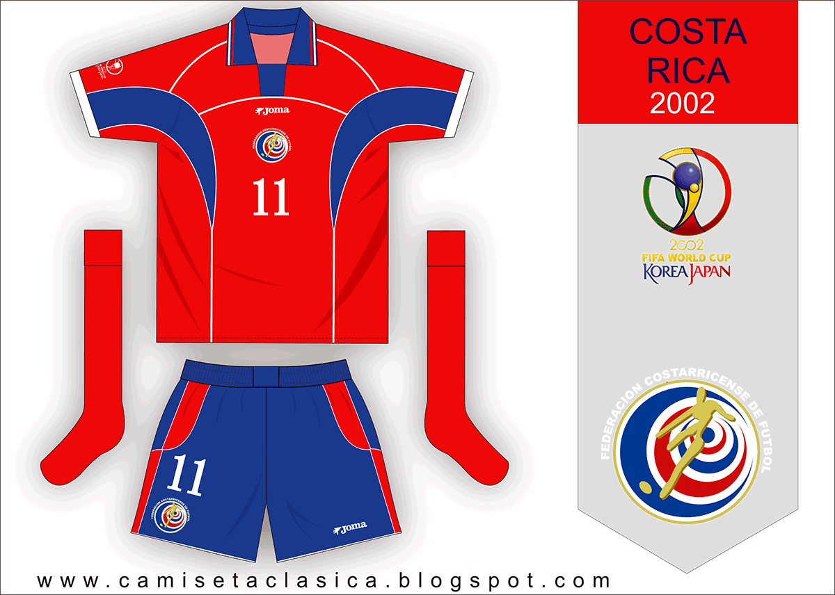 Costa Rica 2002 - Camiseta clasica