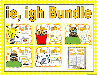 Teachers R US: ie and igh Picture Sort