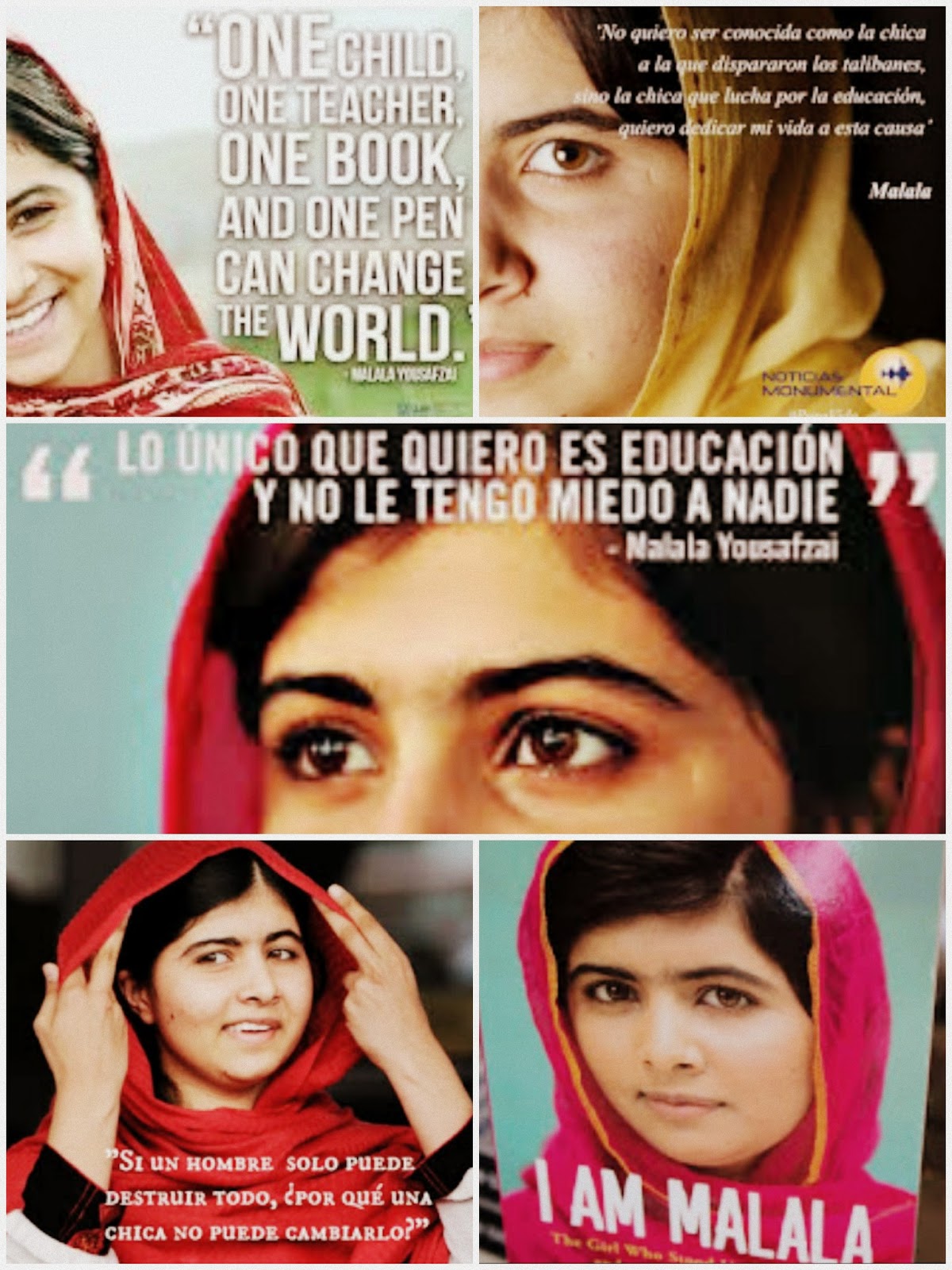 Collage de Malala | Malala, Nobel de la paz