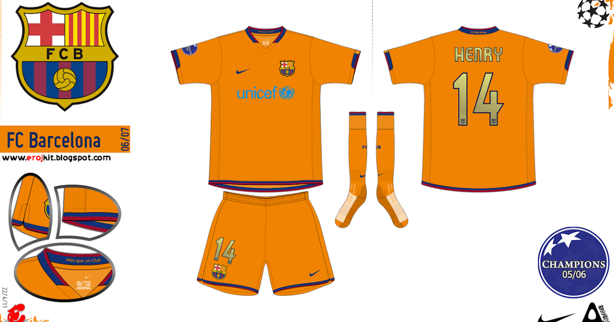 Kit Design, by eroj: 2006-07 Barcelona (Home e Away)