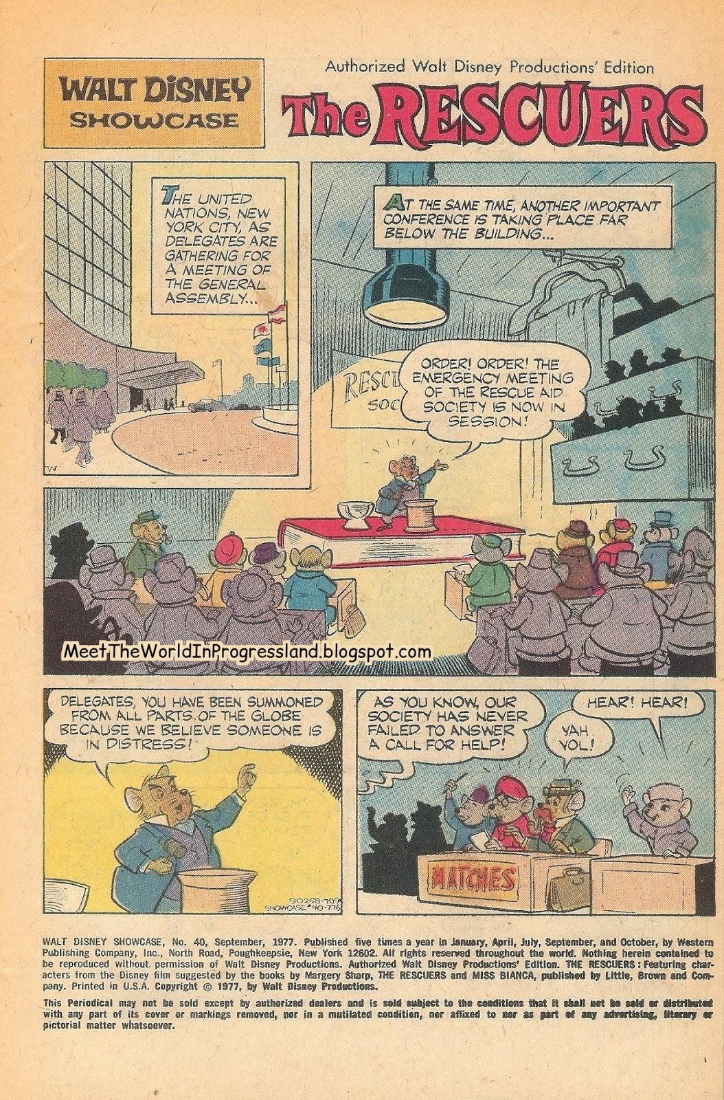 Meet The World: Walt Disney Productions' The Rescuers