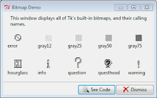 Py In My Eye: Tkinter Built-in Bitmap Demo