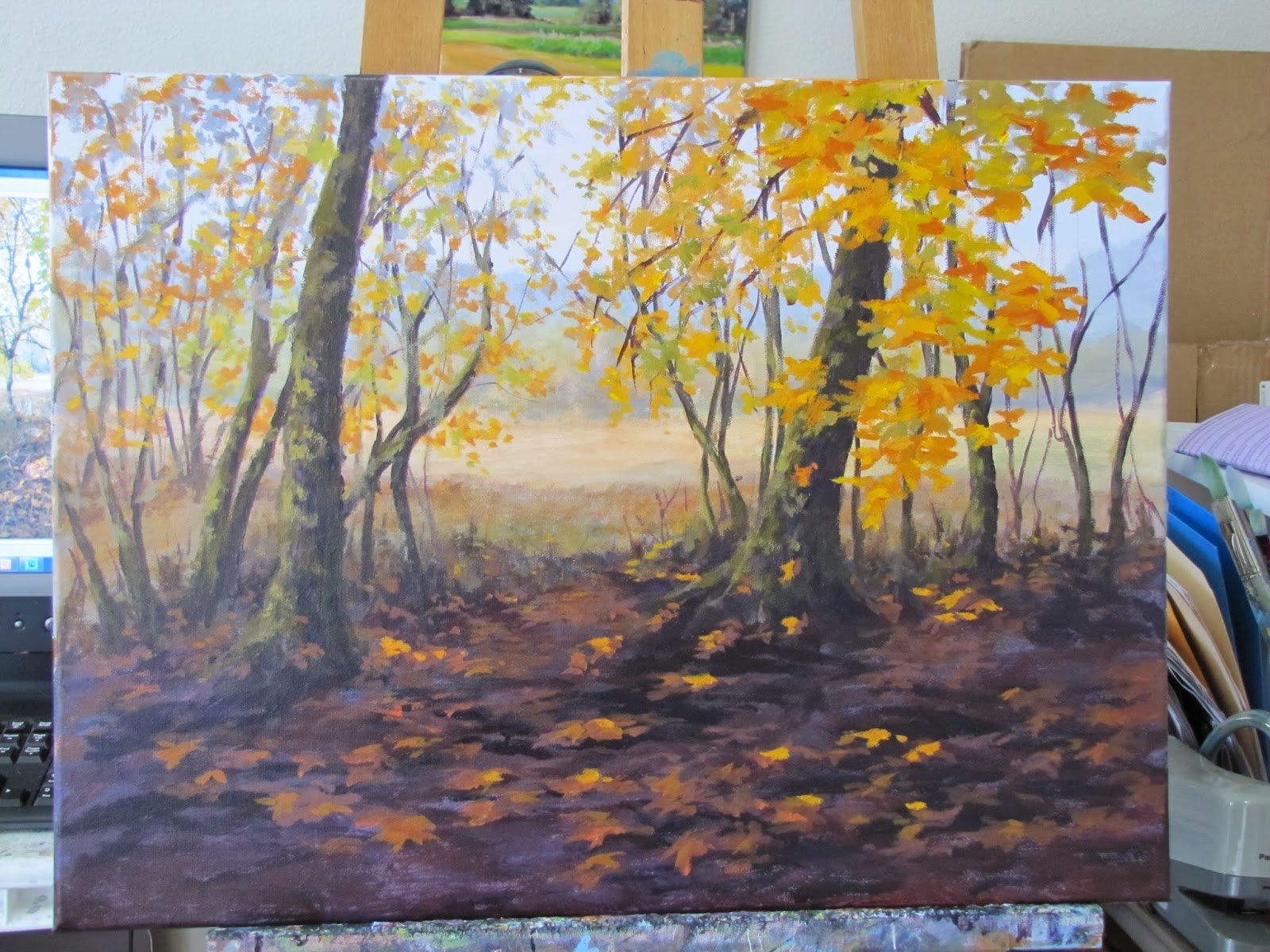 Karen Ilari Painting: "Autumn Forest" - Painting with saturated color ...
