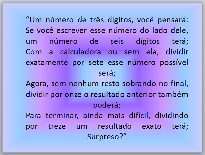 E.E. "Professor Orlando Geríbola" P.E.I. : Poesia dos Números ...