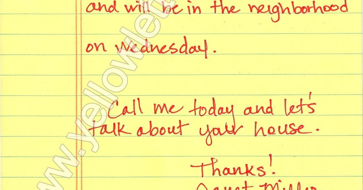 Yellow Letter Template ~ Resume Letter