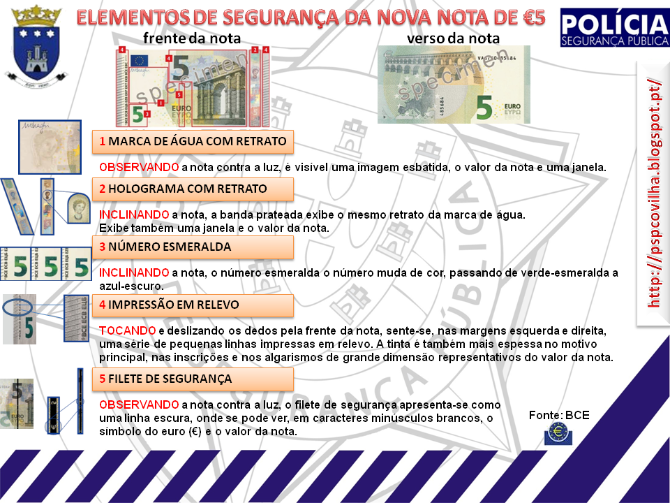 Prevenir é Segurança: CONHEÇA A NOVA NOTA DE € 5