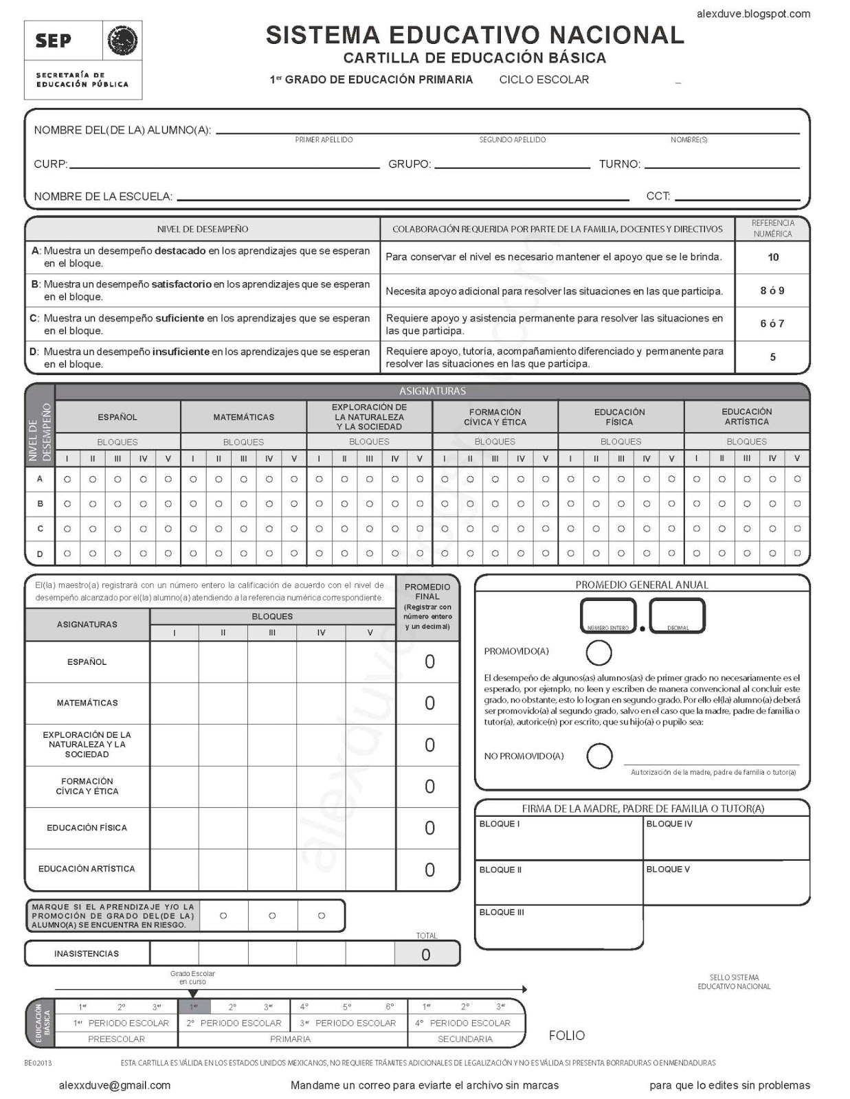 Boleta 1ro editable (PDF)