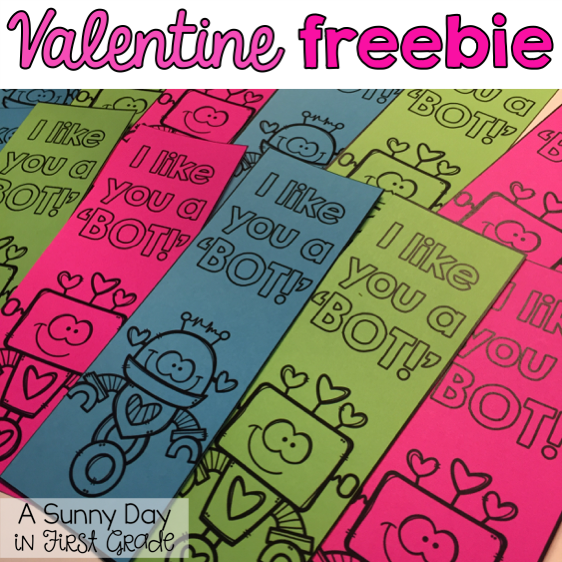 Valentine Bookmark Freebie! | A Sunny Day in First Grade