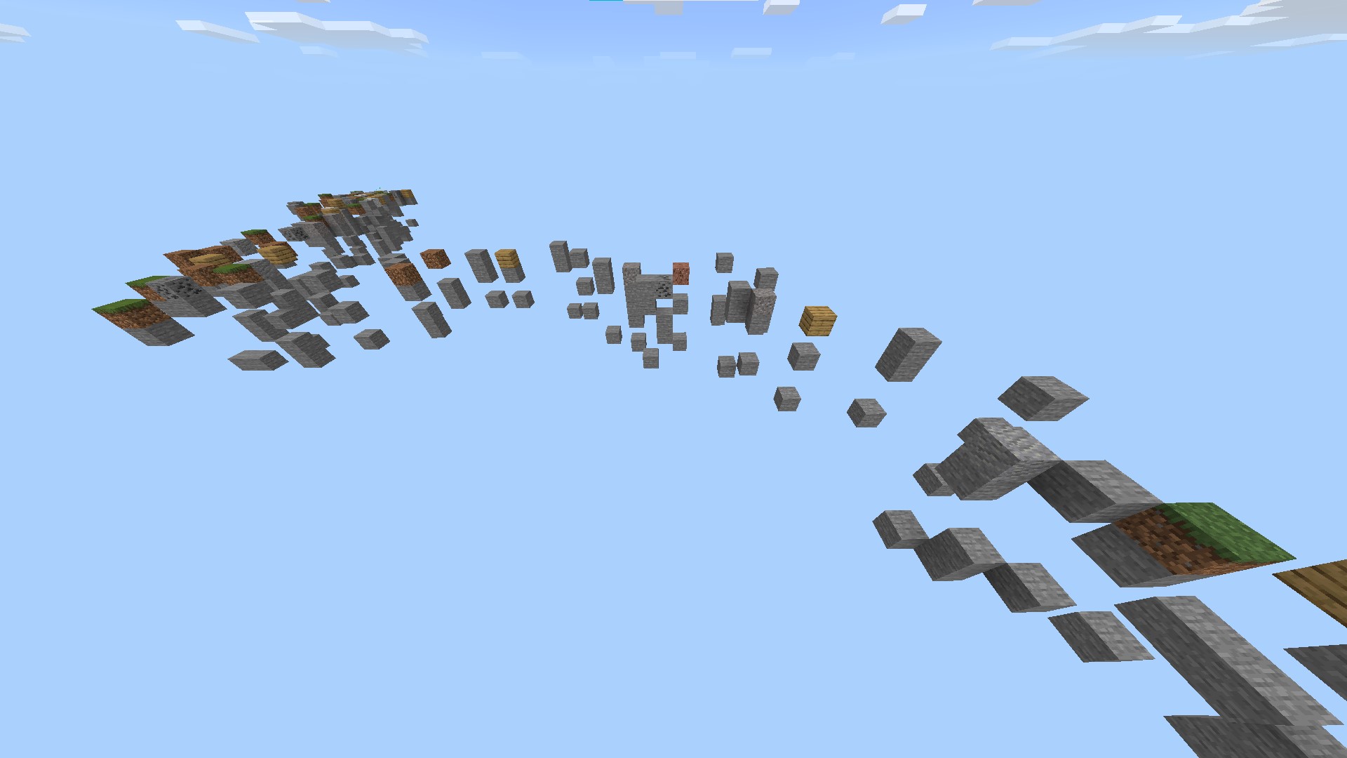 Minecraft en dos bloques