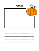 Literacy Minute: Pumpkin Writing Paper Freebie 2013