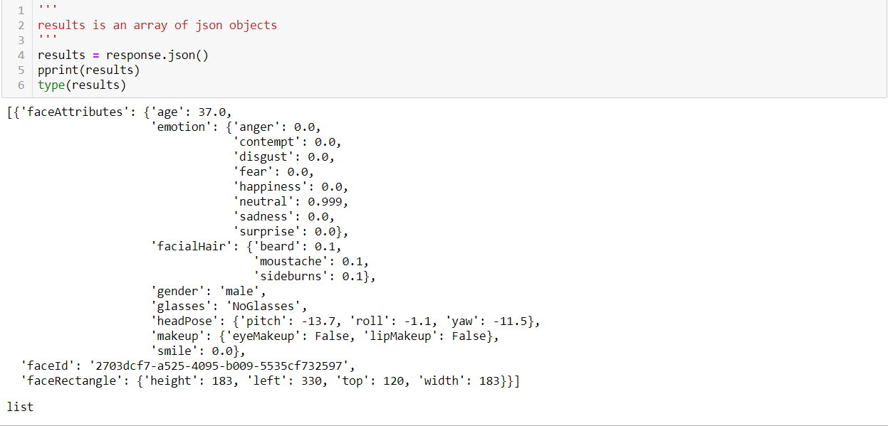Make the data speak itself: Microsoft Azure Vision API - Face Detection