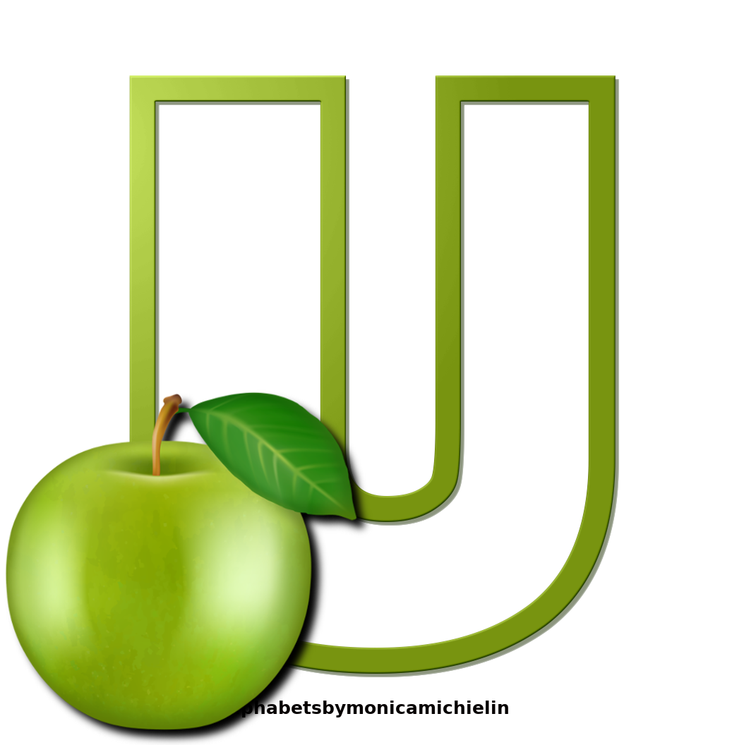M. Michielin Alphabets: GREEN APPLE FRUIT ALPHABET PNG, ALFABETO FRUTA ...