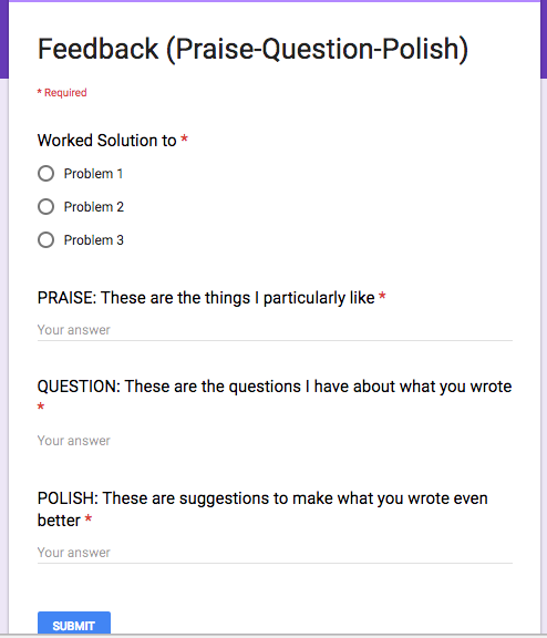 Learning Journey...: Feedback Strategy - Praise-Question-Polish (PQP)