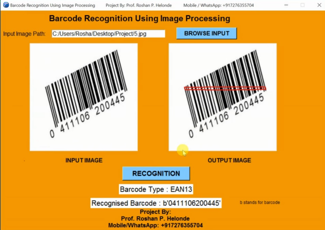 Python Code For Barcode Recognition Using Image Processing Final Year Project ~ Excellent