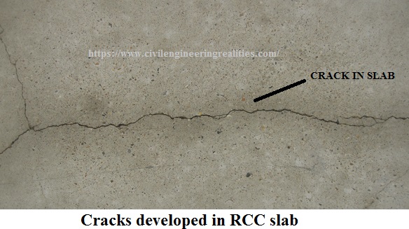 After a day casting, why does cracks develop in RCC slab?
