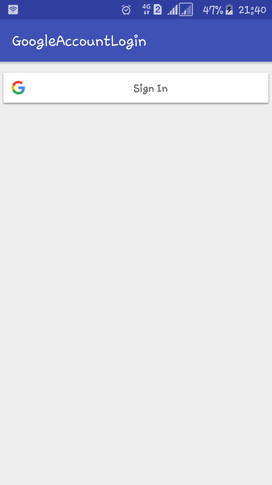 Login with Google Plus in Android application