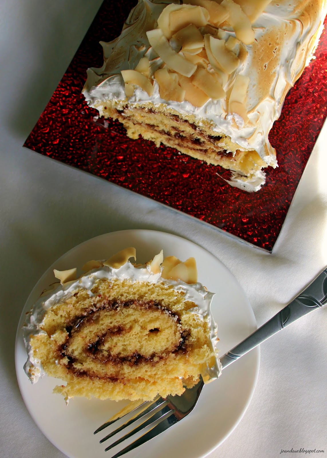 Jo and Sue: Raspberry Coconut Jelly Roll