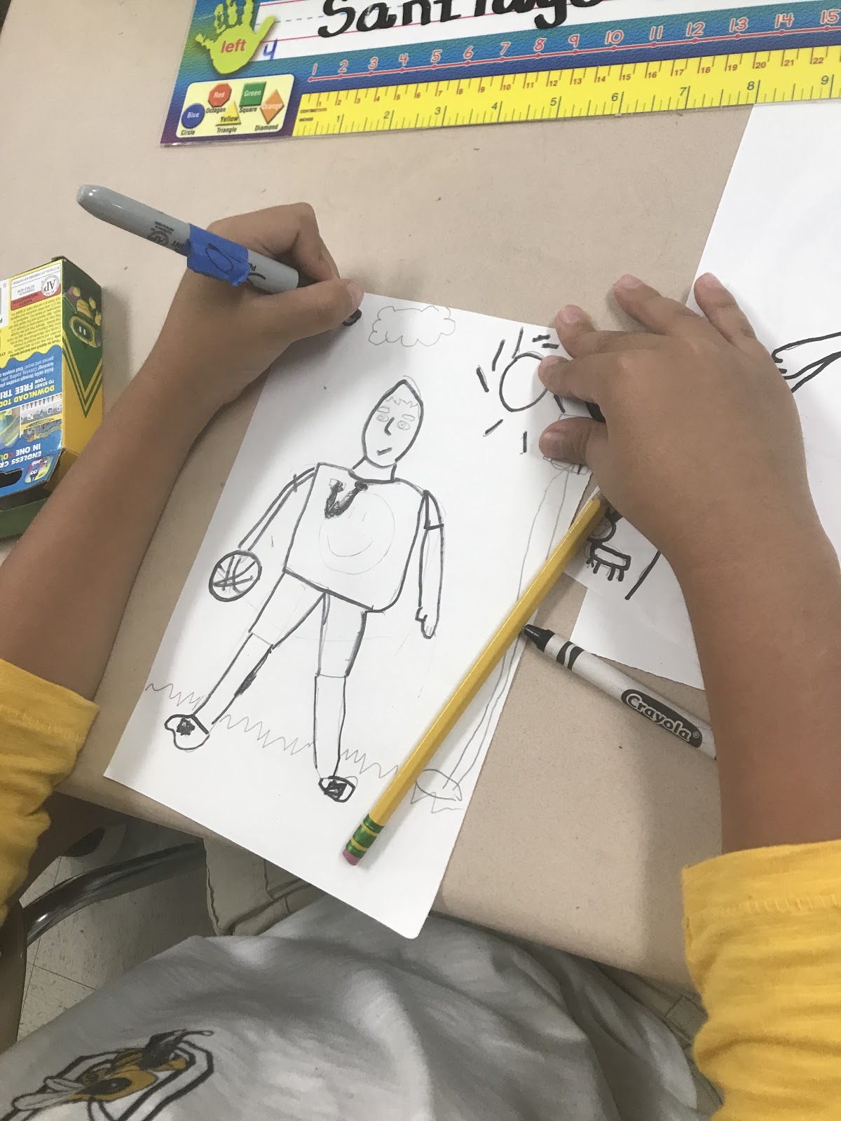 Elements of the Art Room: 1st and 2nd self portraits