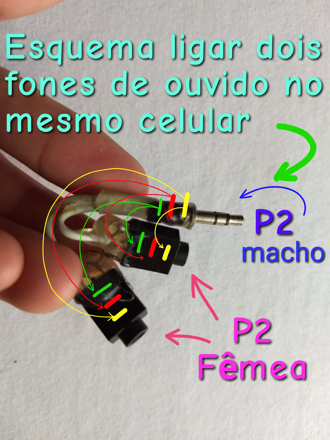 Como fazer diversos adaptadores de fone de ouvido, microfone, USB, P2 ...