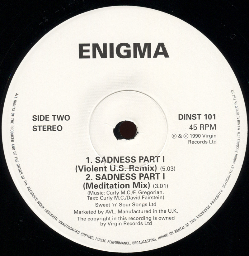 Melomania - original rare 5", 7", 12", LP's, CD's: Enigma - Sadness ...