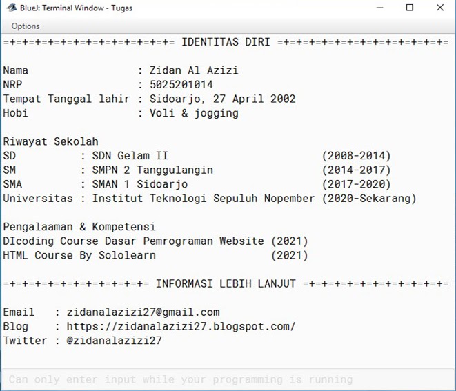 Tugas 1 Pemrograman Java