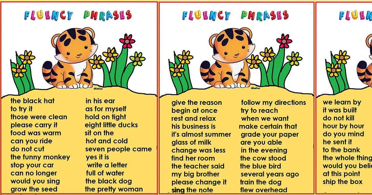 FLUENCY PHRASES (Free Download) - Teachers Click