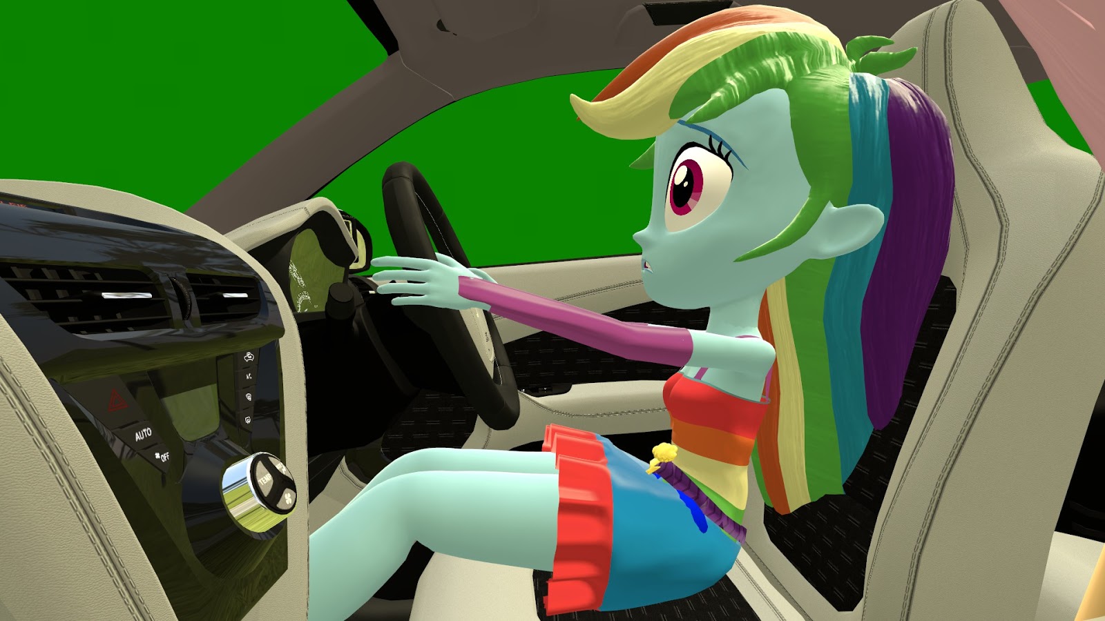 MLP Mares driving cars