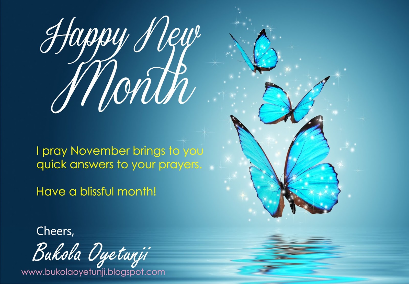 Welcome to Bukola Oyetunji's Blog: Happy New Month Darlings....