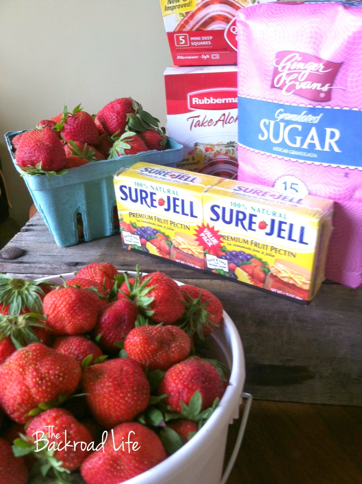 The Backroad Life: Easy Homemade Strawberry Freezer Jam