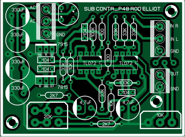 DIY ELECTRONICS PROJECTS: Rod Elliot (ESP) P48 Active Subwoofer Controller