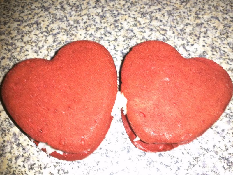 Debra's Delights: Heart Shaped, Red Velvet Whoppie Pies