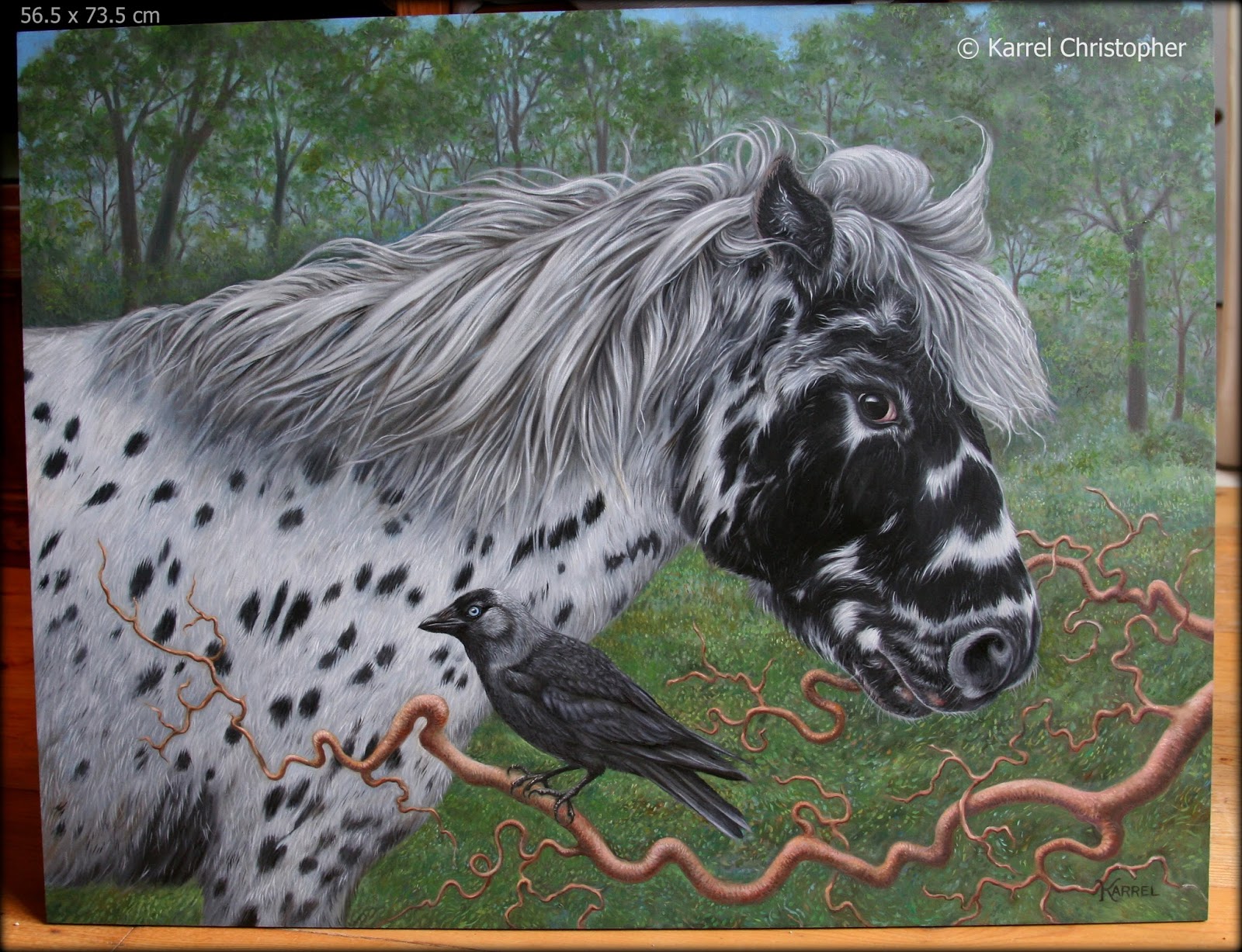 KARREL's Creative Path: Spotted Pony & Jackdaw ~ oil painting