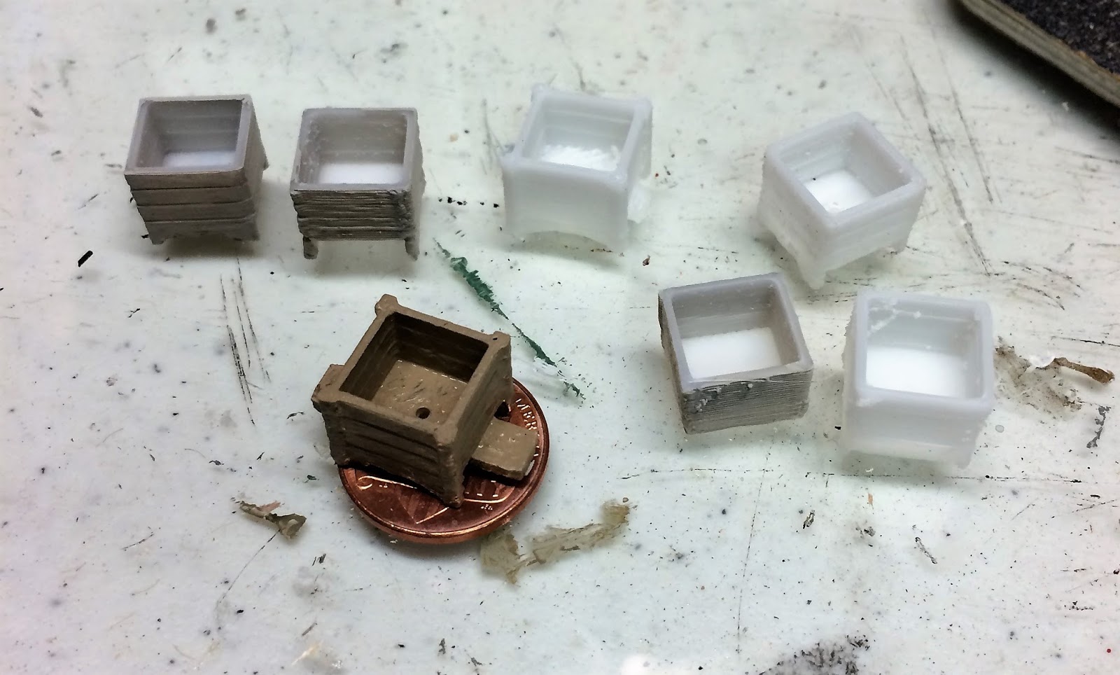 Nirvana Valley Model Railroad: HOn18 Mine Cars, HO on Z scale track