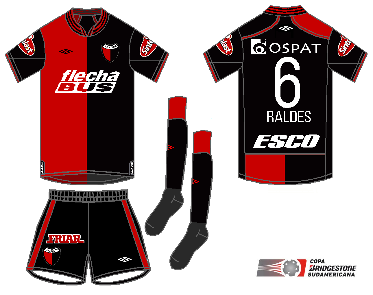 .. INDUMENTARIA DEPORTIVA: Club Atlético Colon ( Copa Sudamericana )