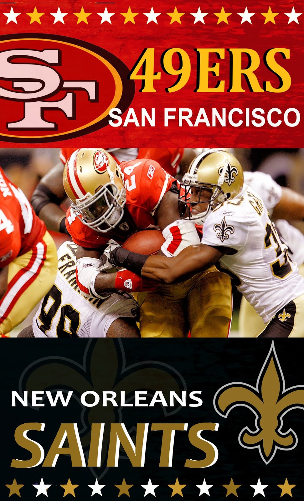 the sports art of h. edward brooks: Niners @ Saints! Go Saints!