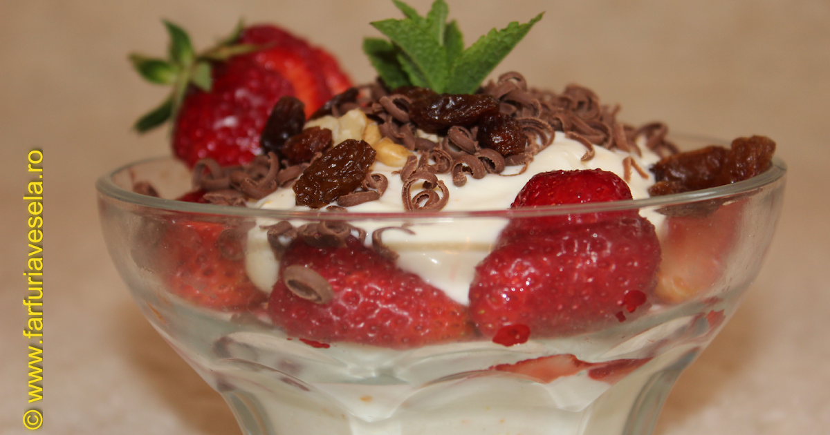 Farfuria vesela: Desert rapid cu branza proaspata si capsuni