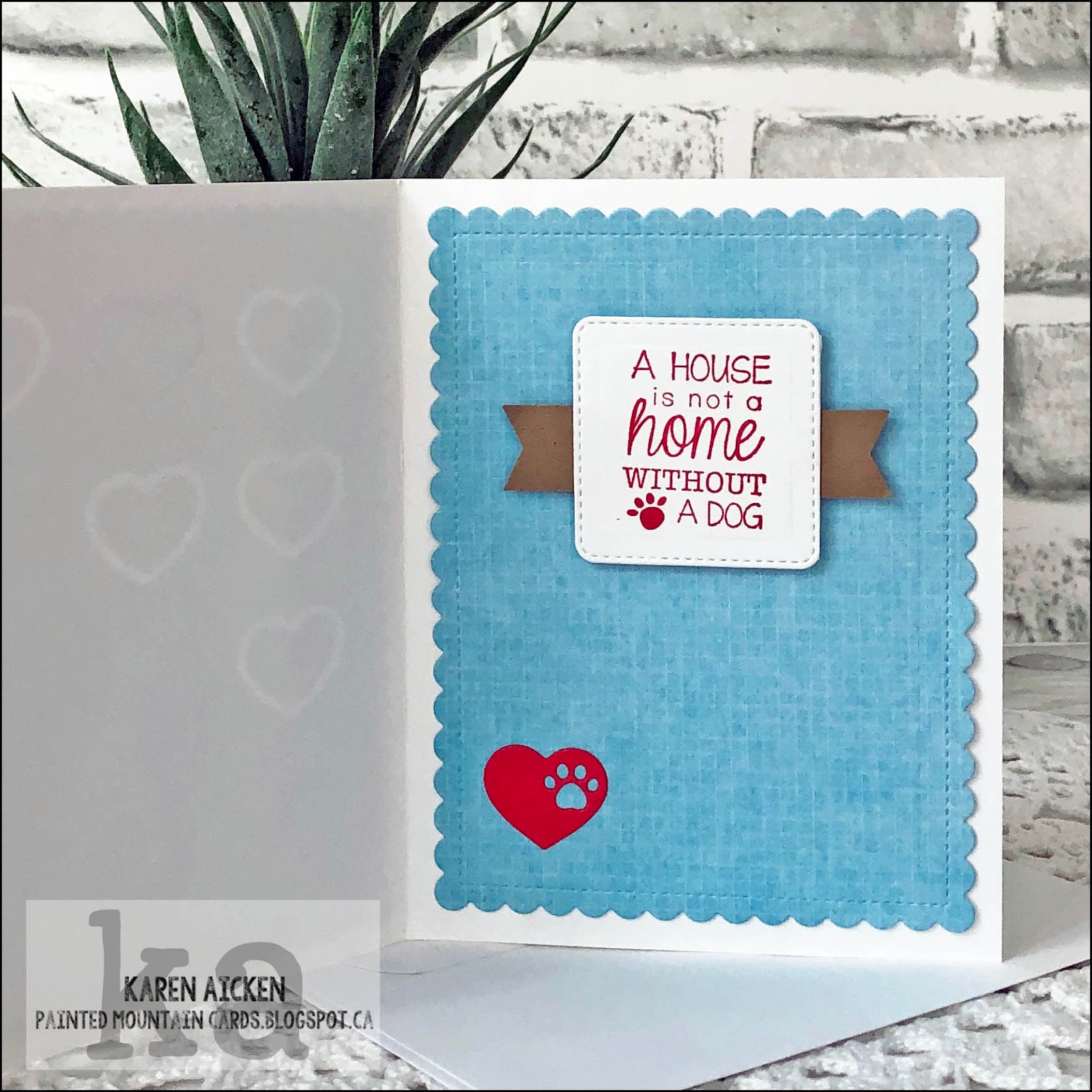 Painted Mountain Cards: Dog Themed 'Happy Mail' Card