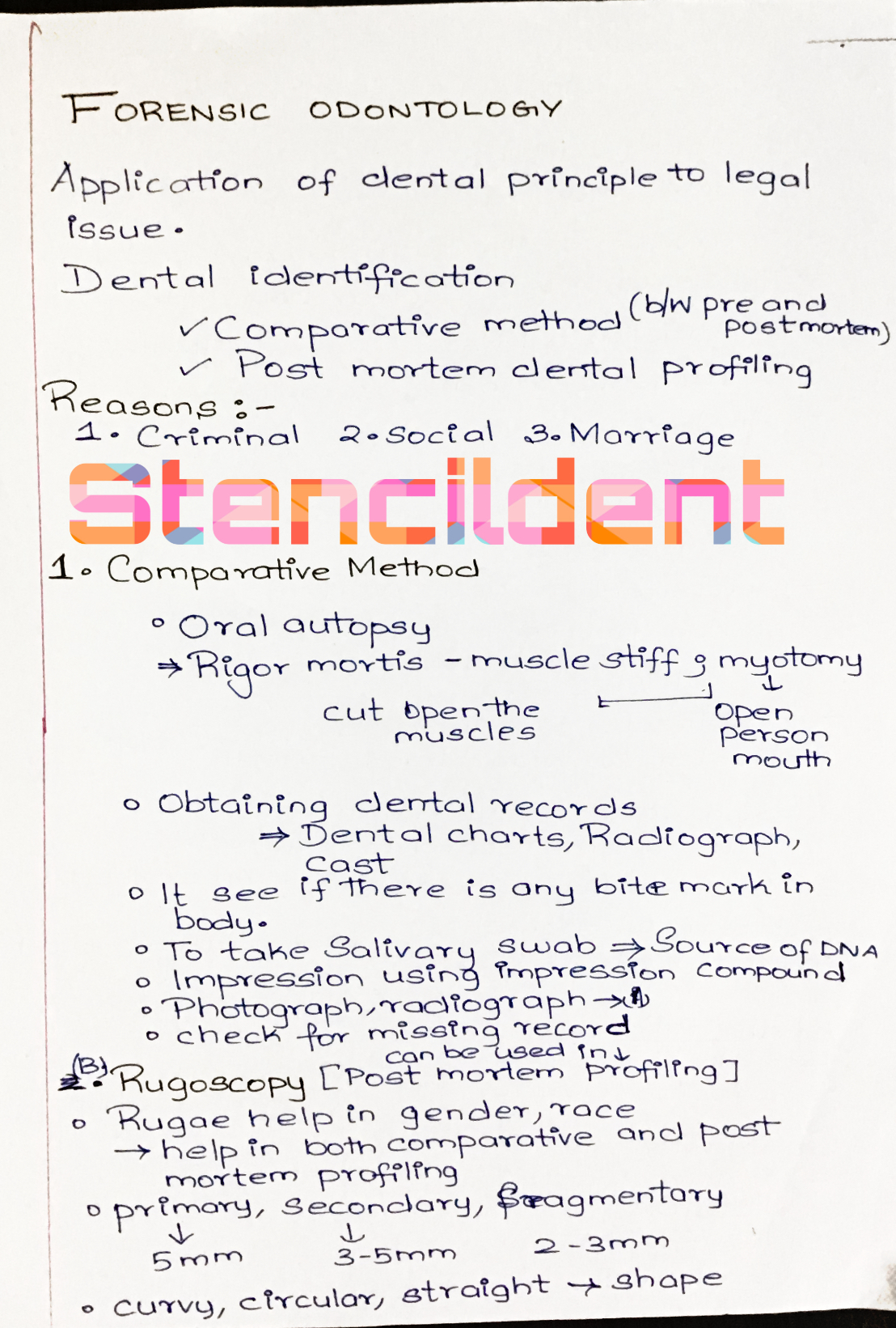 how do forensic odontologist use dental record to identify people?