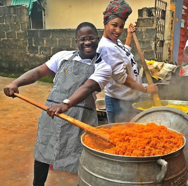 Photos: Tonto Dike makes cooking and charity look so good...