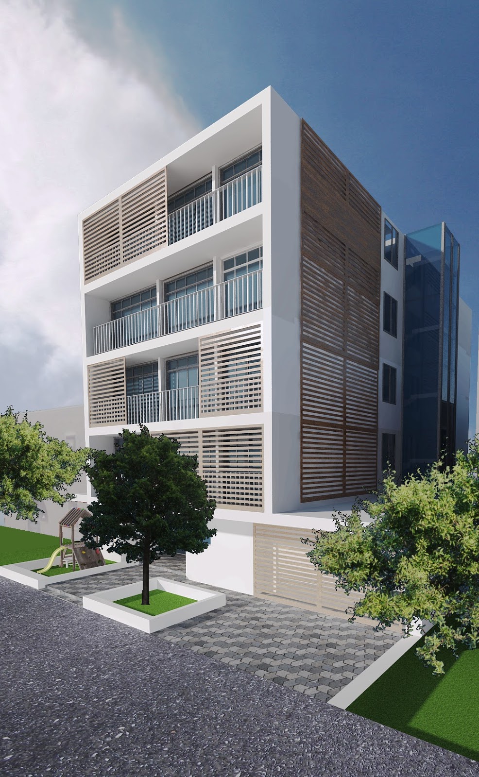 Construcción de edificios Construido en muro confinado y losa en placa ...